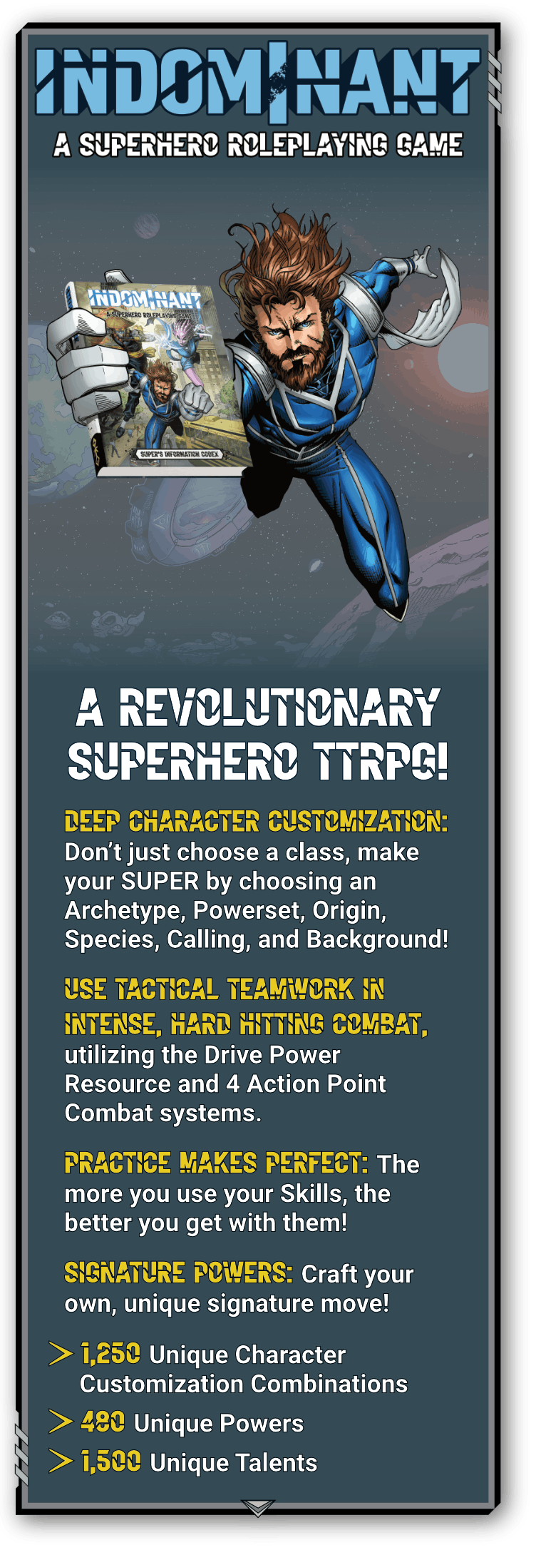 Indominant Superhero Tabletop RPG: Super's Information Codex - BackerKit