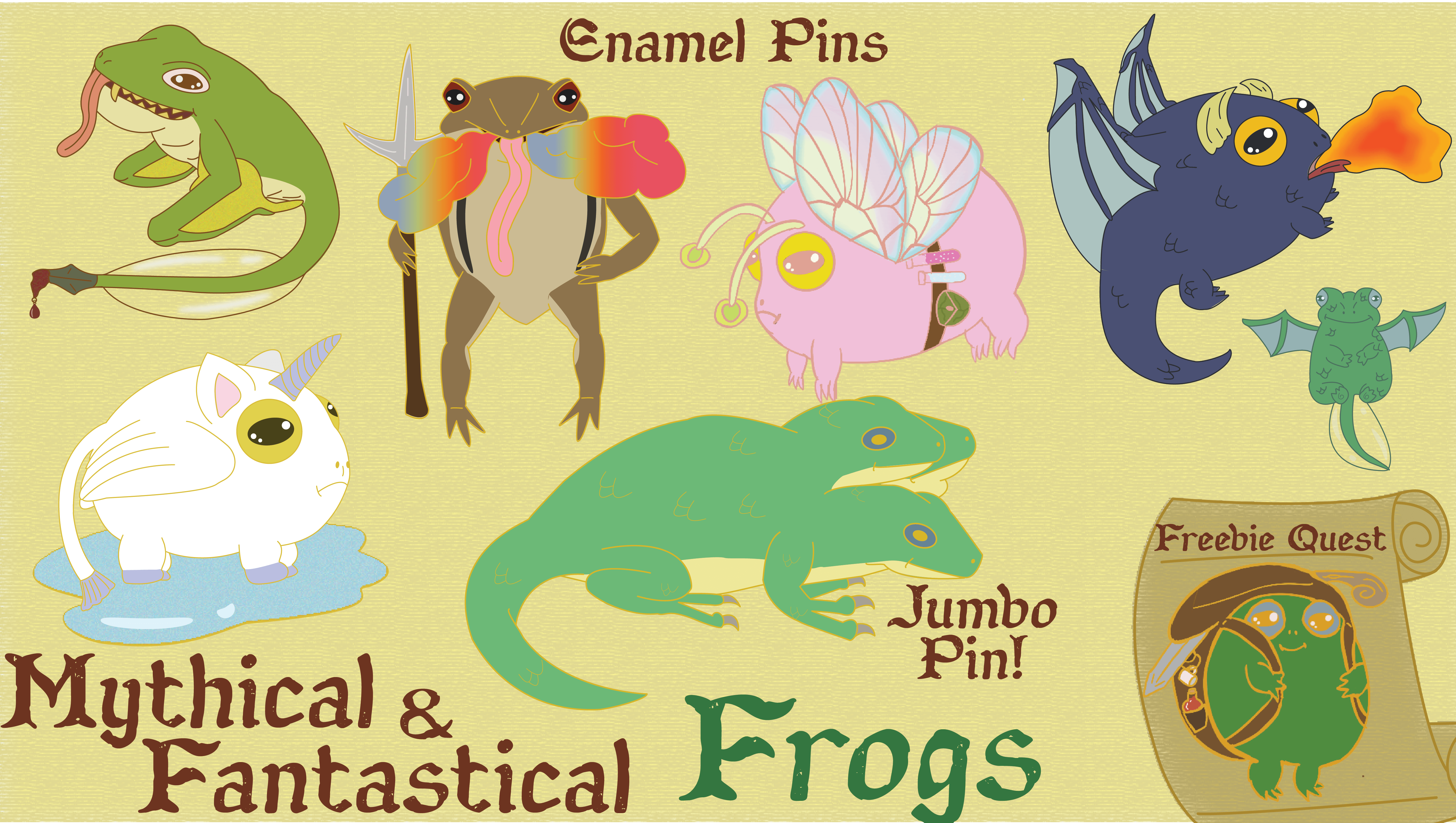 Mythical & Fantastical Frogs - Enamel Pins - BackerKit