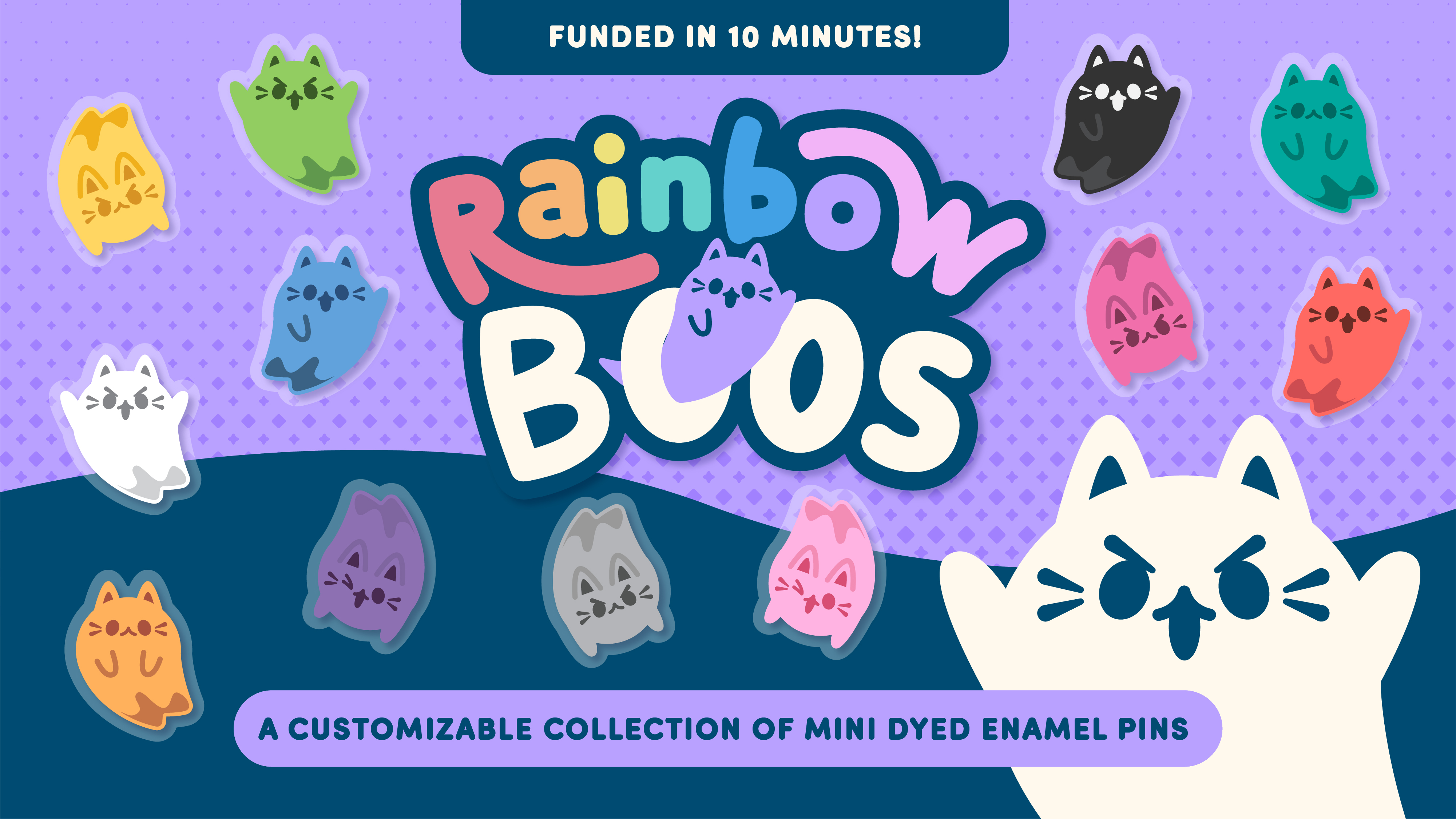 Rainbow Boos - A Colorful Collection Of Cute Cat Pins - BackerKit