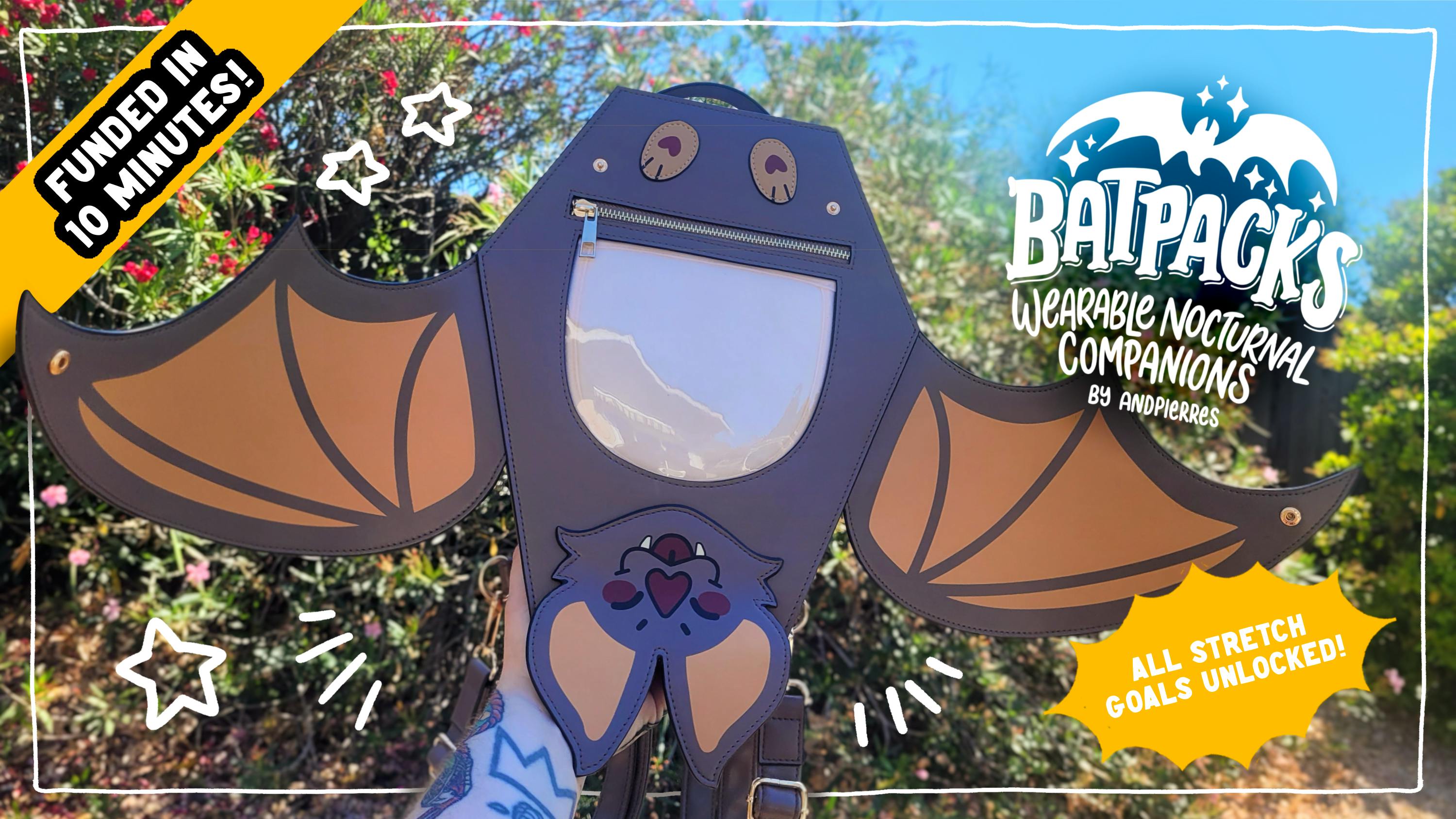 Launch Party | BATPACKS: Wearable Nocturnal Companions - BackerKit