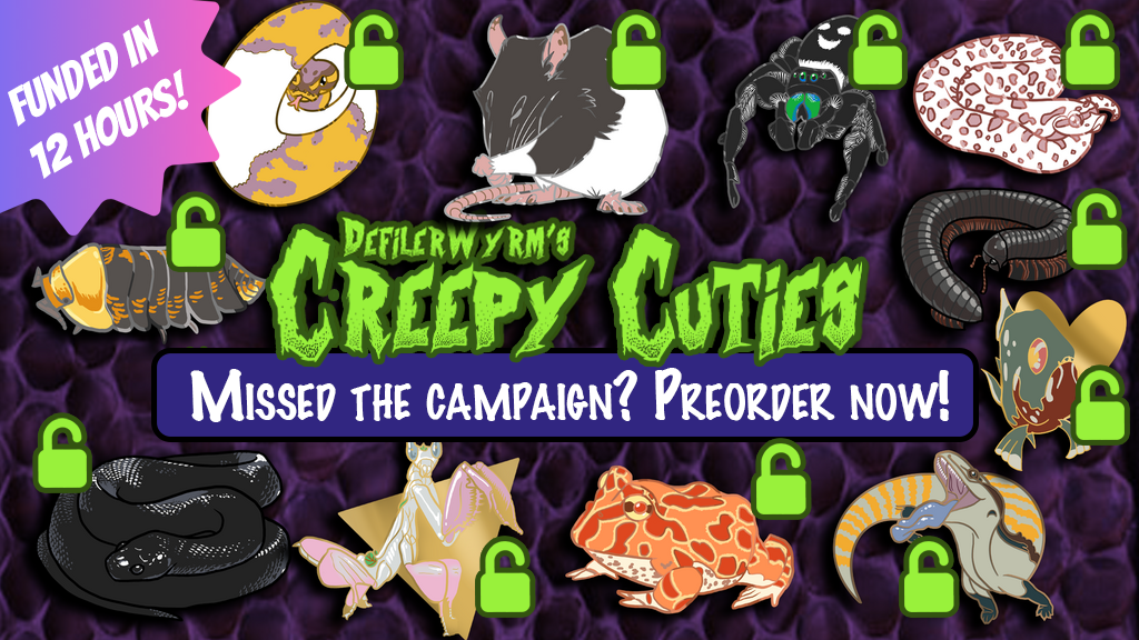 Creepy Cuties: Scary But Harmless Pet Pins - BackerKit