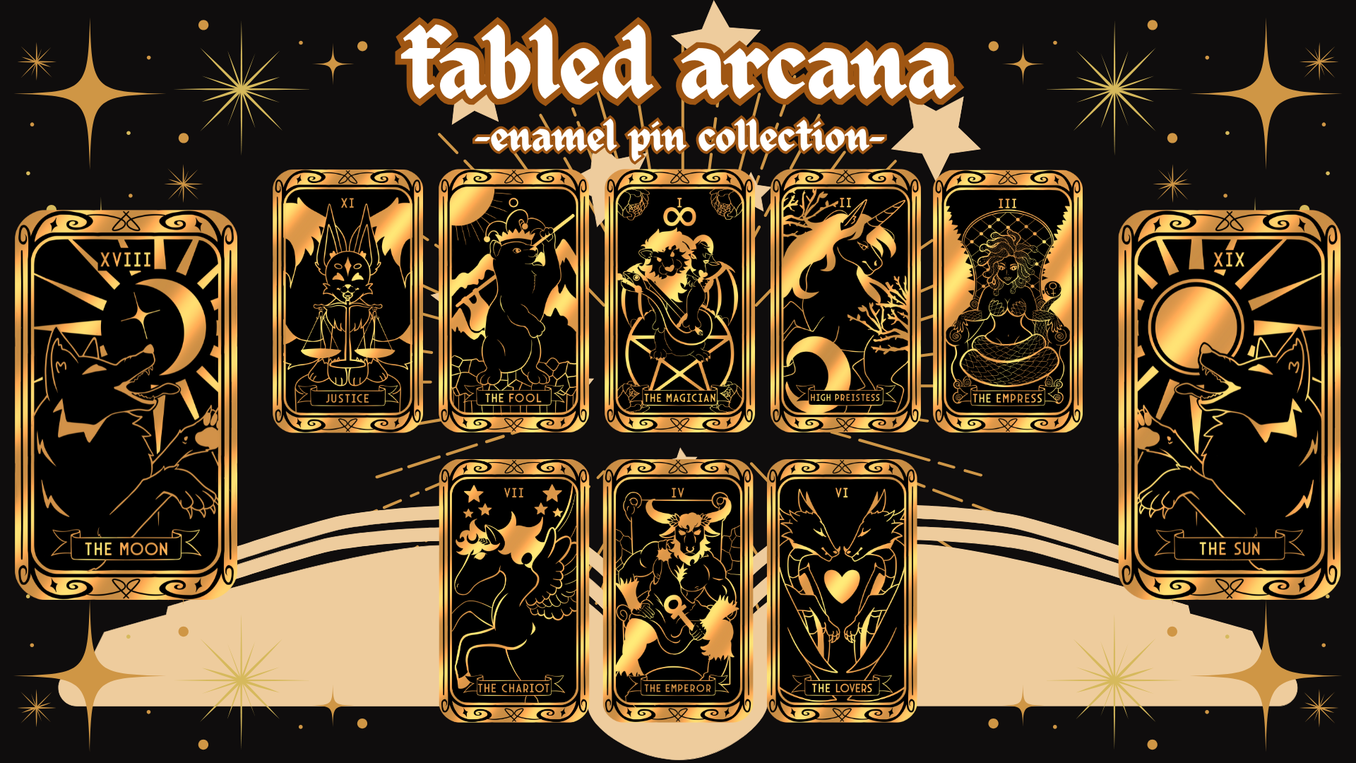Launch Party | Fabled Arcana: Mythical Creatures x Tarot Enamel Pins ...