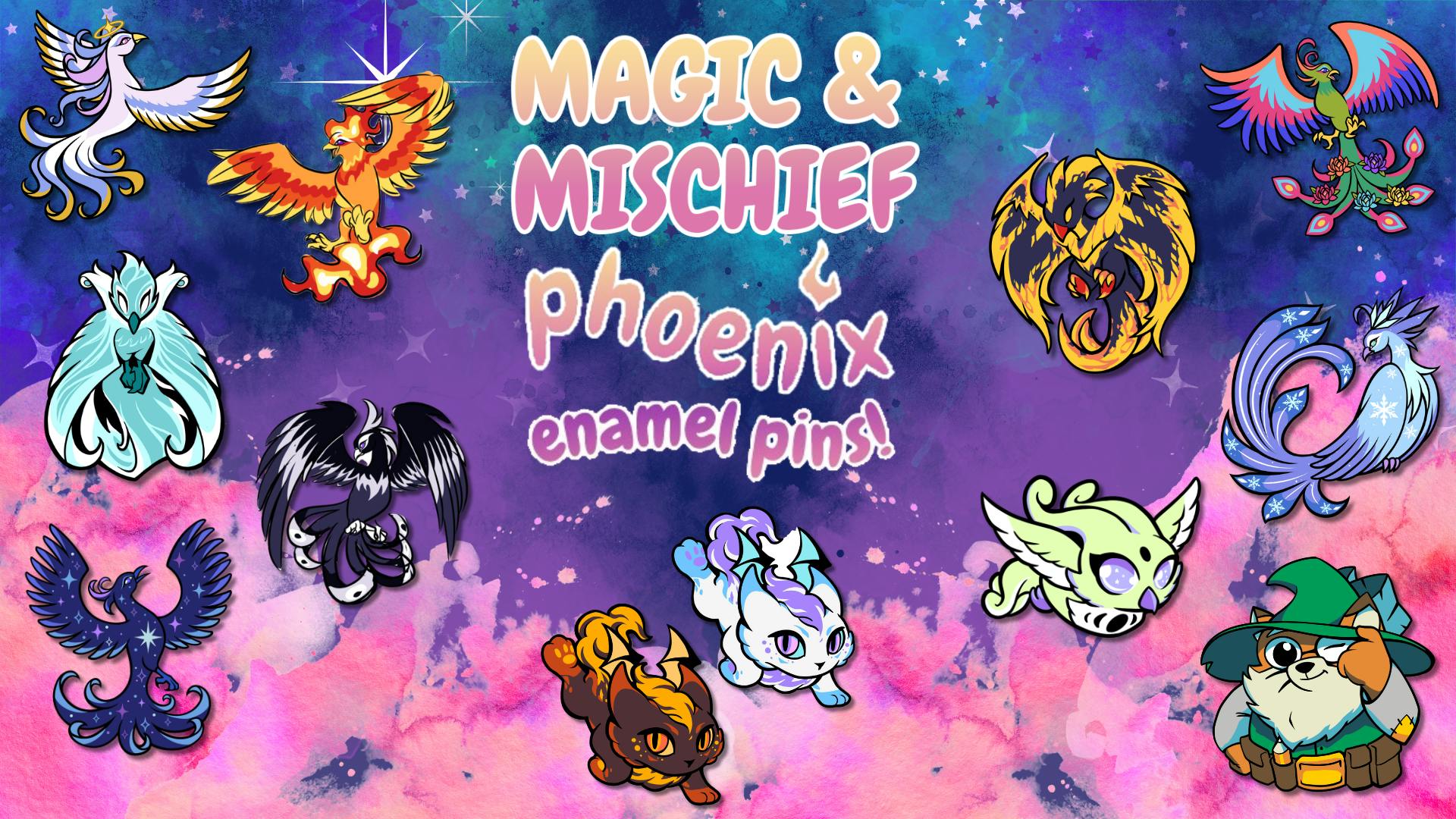 Magic and Mischief - Epic Phoenix Enamel Pins - BackerKit