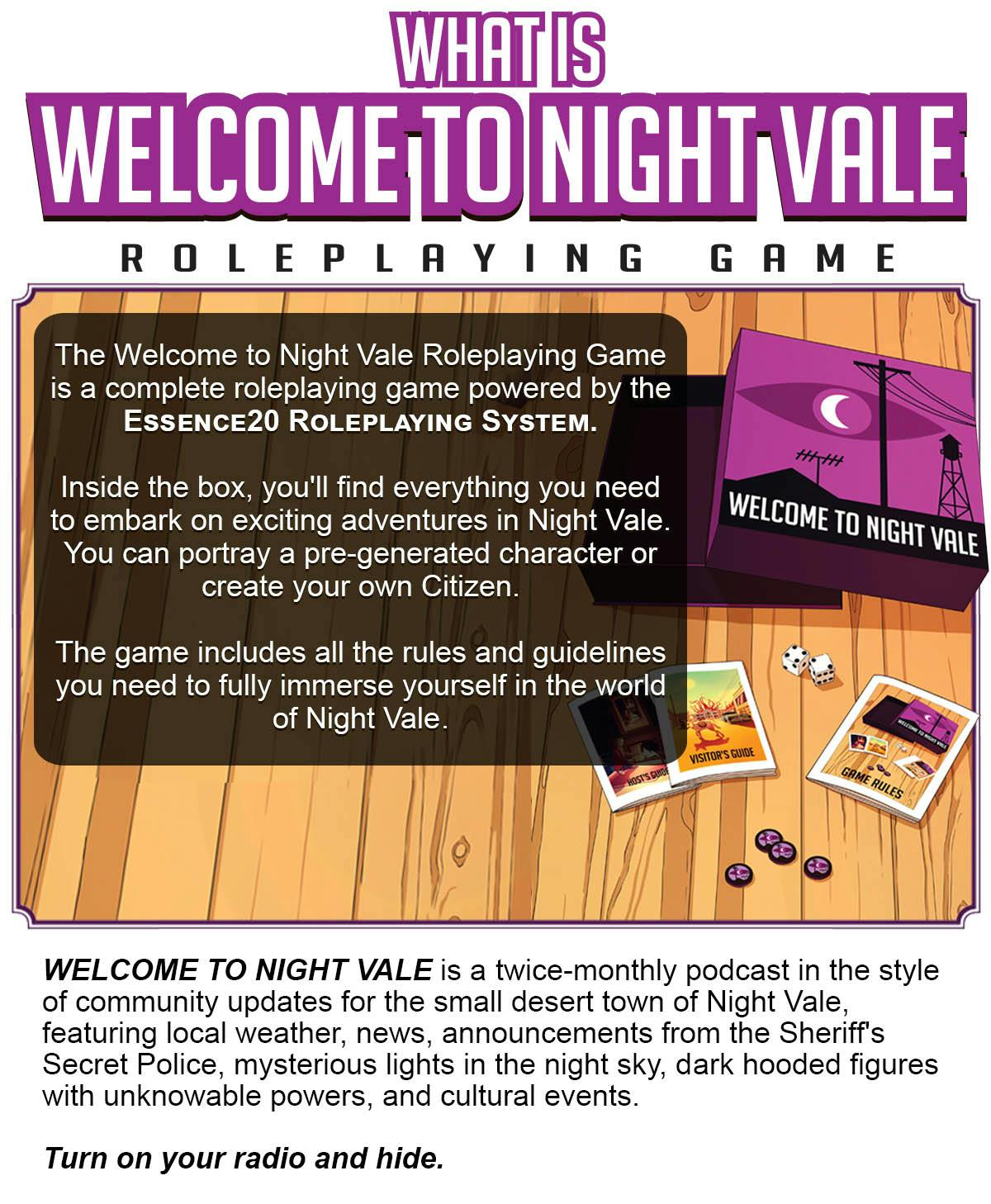 Welcome to Night Vale Roleplaying Game - BackerKit