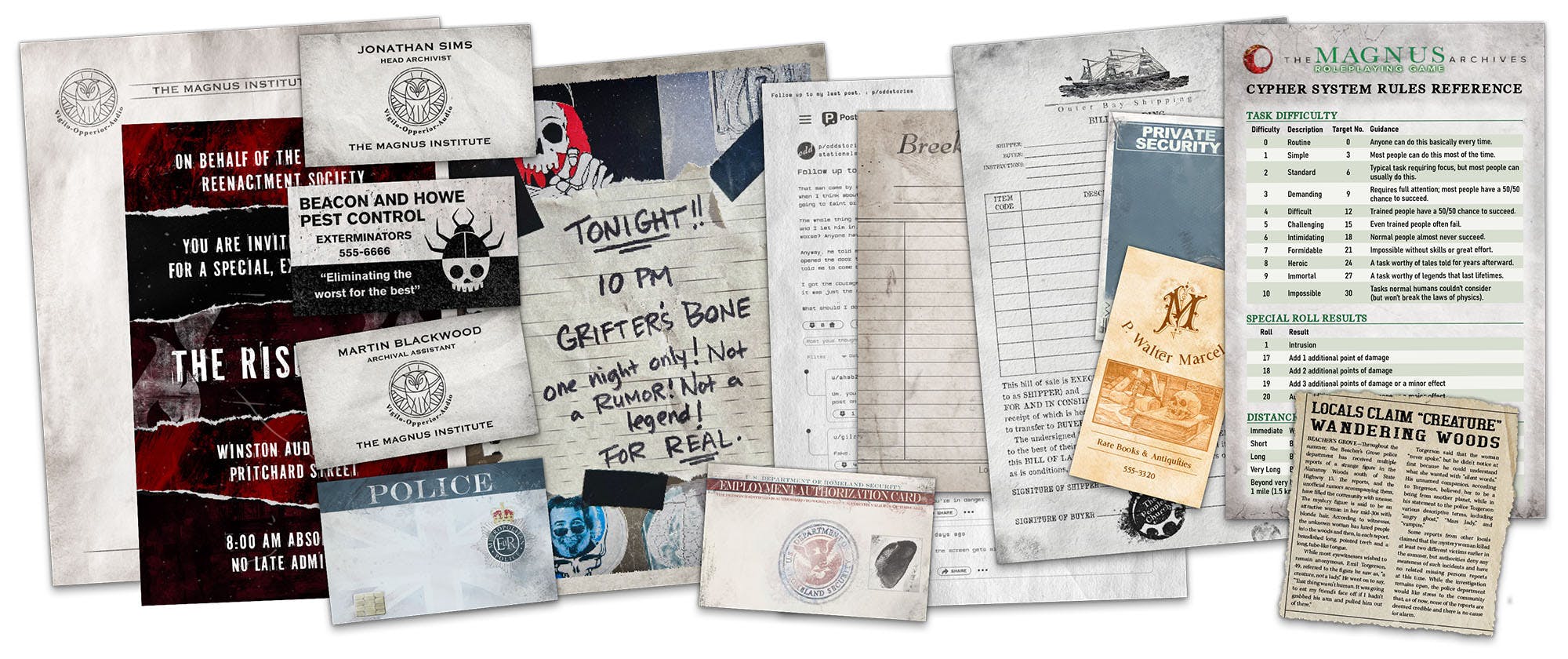 The Magnus Archives Roleplaying Game Project Update: The Prop Set 1 Is ...