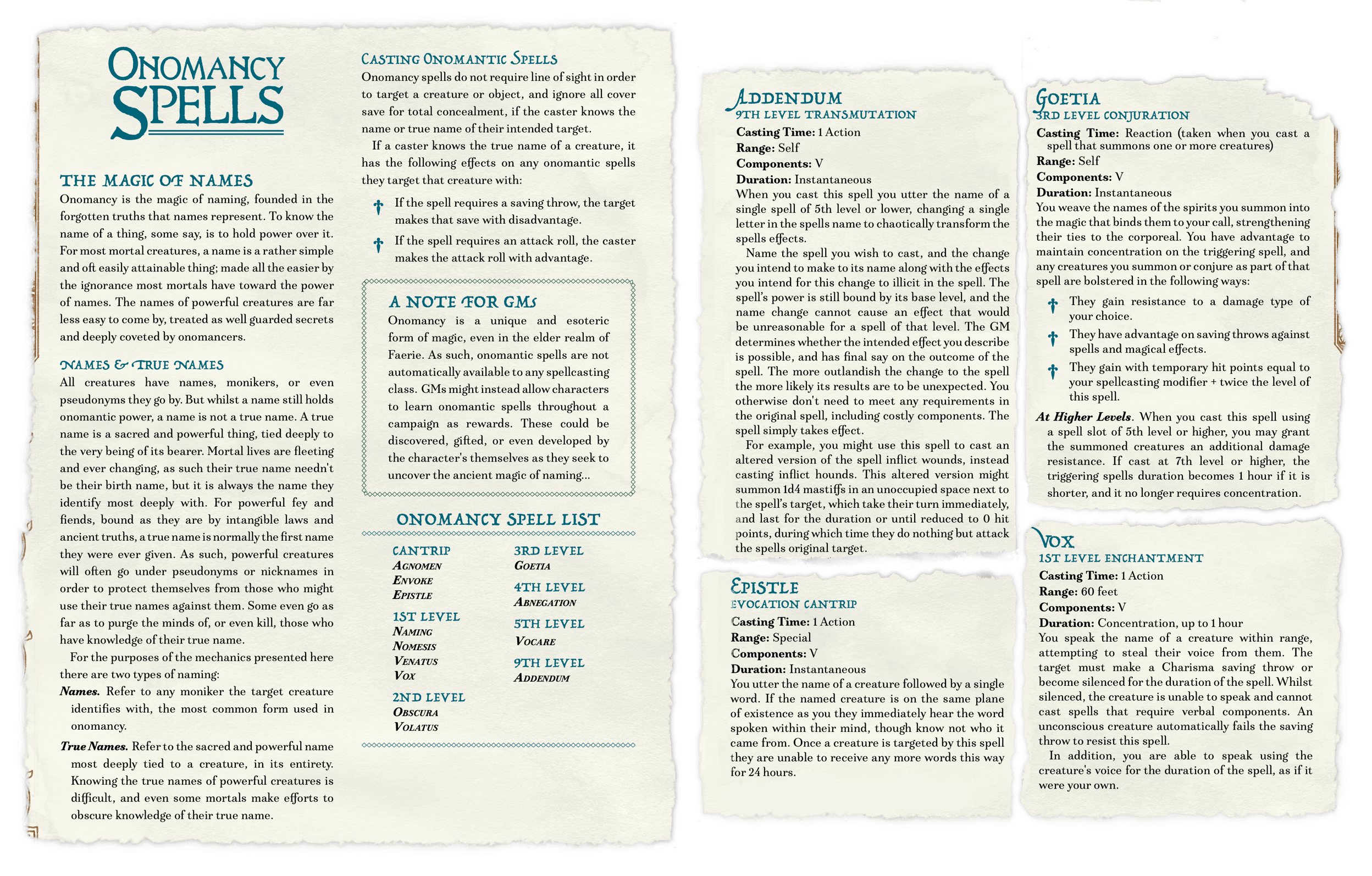 Faerie: A Realm Wanderer's Guide | Feudal Fey Expansion for 5e! Project ...